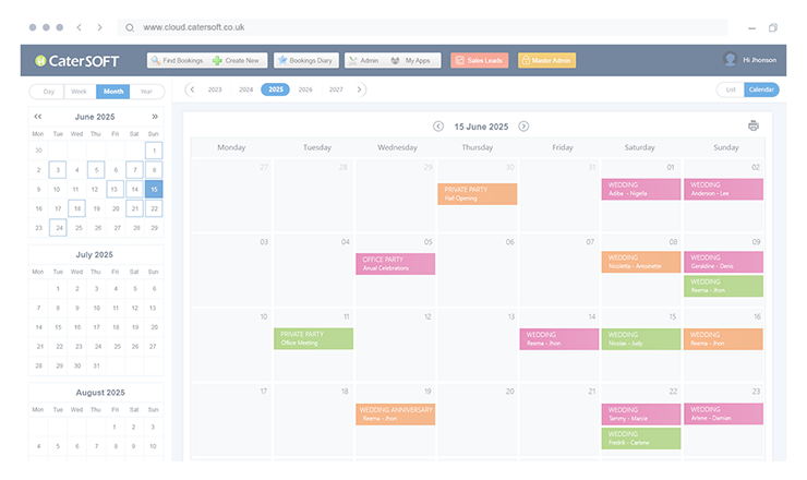 CaterSOFT - Online catering software for buffet caterers, event ...